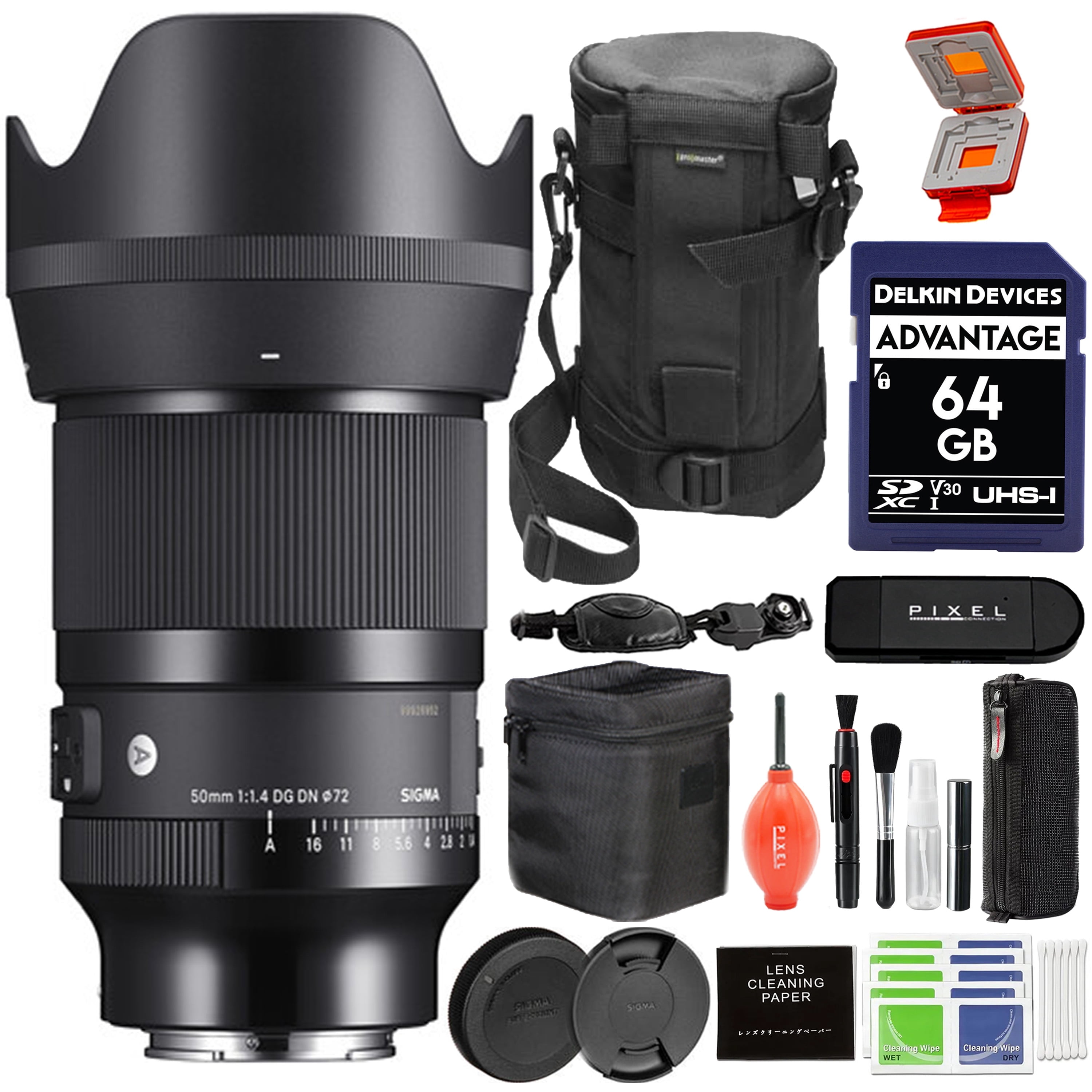 Sigma 50mm f/1.4 DG DN Art Lens for Sony E-Mount (Black) with Advanced ...