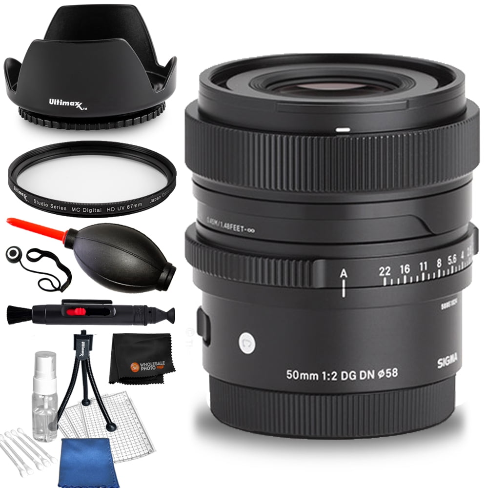 Sigma 50mm f/2 DG DN Contemporary Lens (Sony E) 314965 - 7PC Accessory ...