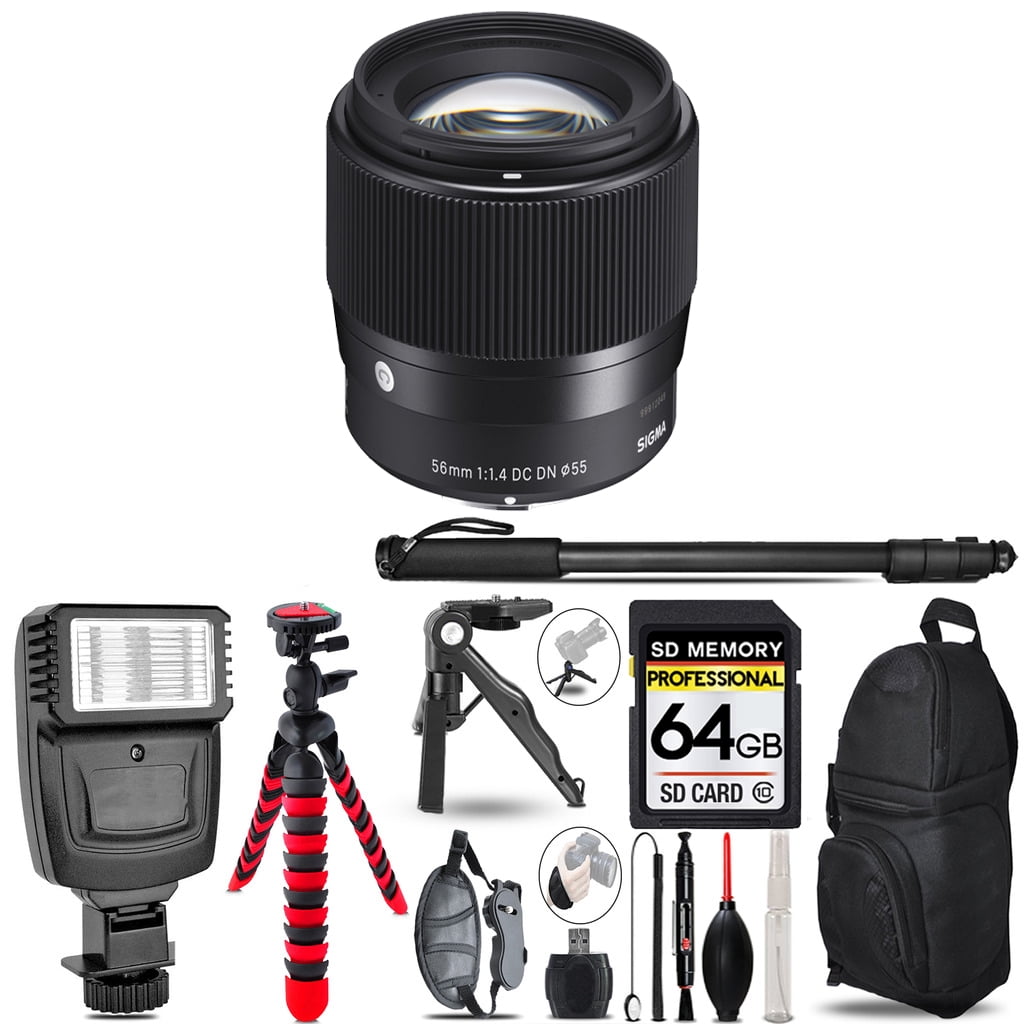 Sigma 56mm f/1.4 DC DN Contemporary Lens for Sony E -Slave Flash ...
