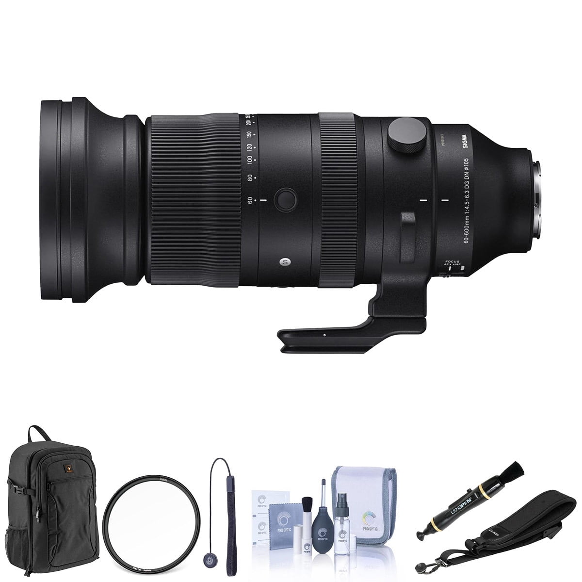 Sigma 60-600mm f/4.5-6.3 DG DN OS Sports Lens for Sony E Bundle with ...