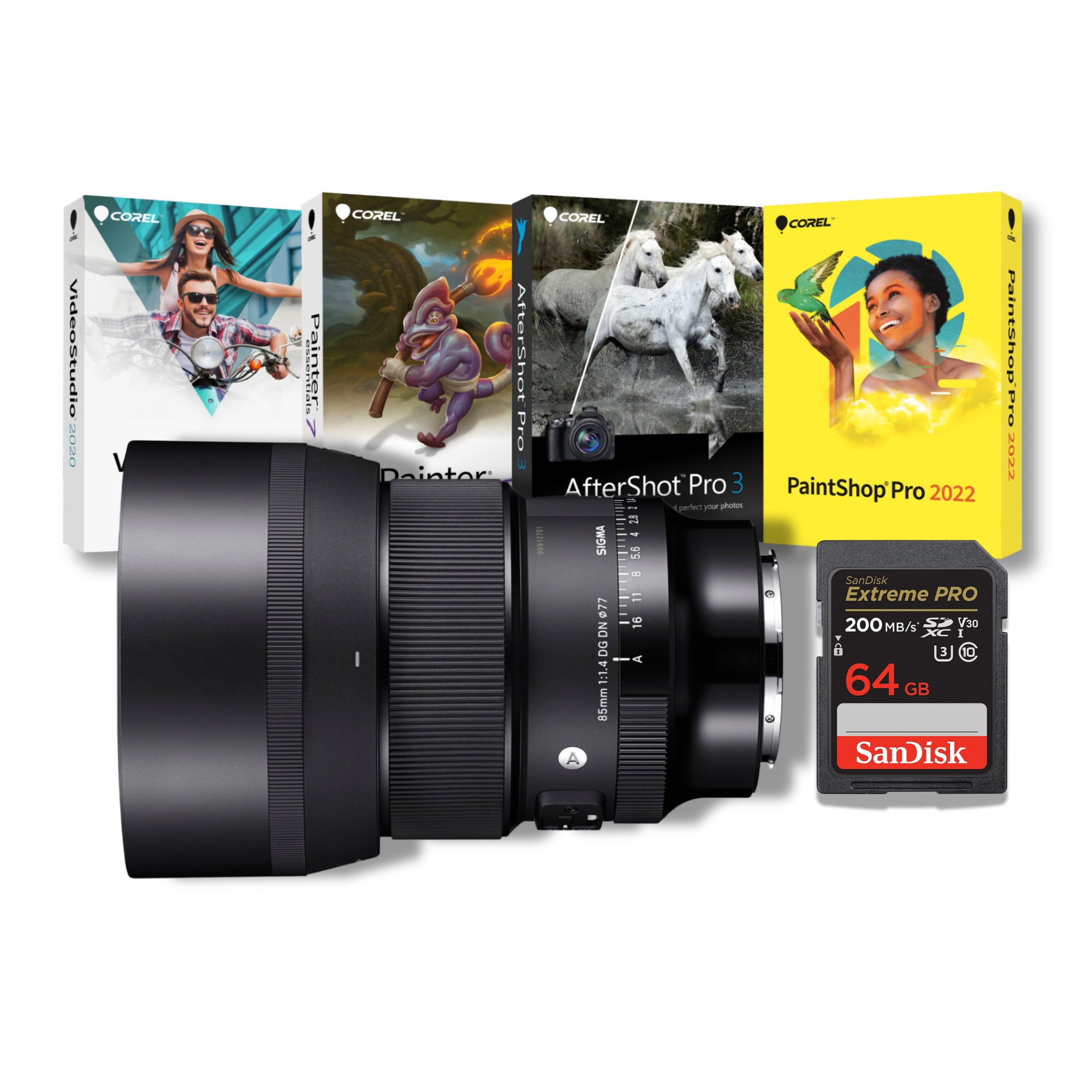 Sigma 85mm f/1.4 DG DN Art Lens 11 Rounded Diaphragm 77mm Filter Size Iris Ring Lock Switch (L ...