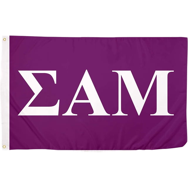 Sigma Alpha Mu Letter Fraternity Flag Greek Banner Large 3 feet x 5 ...