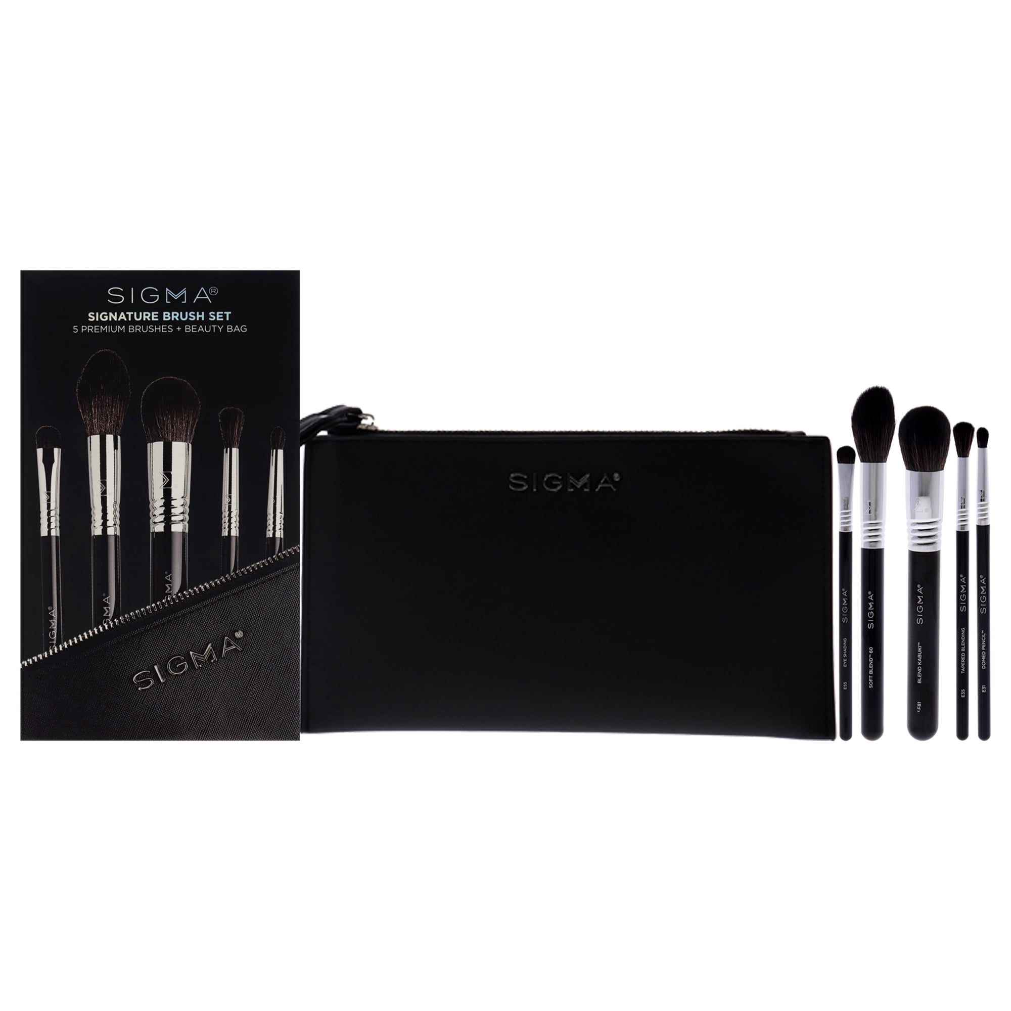 Sigma Beauty Signature Brush Set , 6 Pc Blend Kabuki Brush - F81, Soft Blend Brush - 60, Eye ...