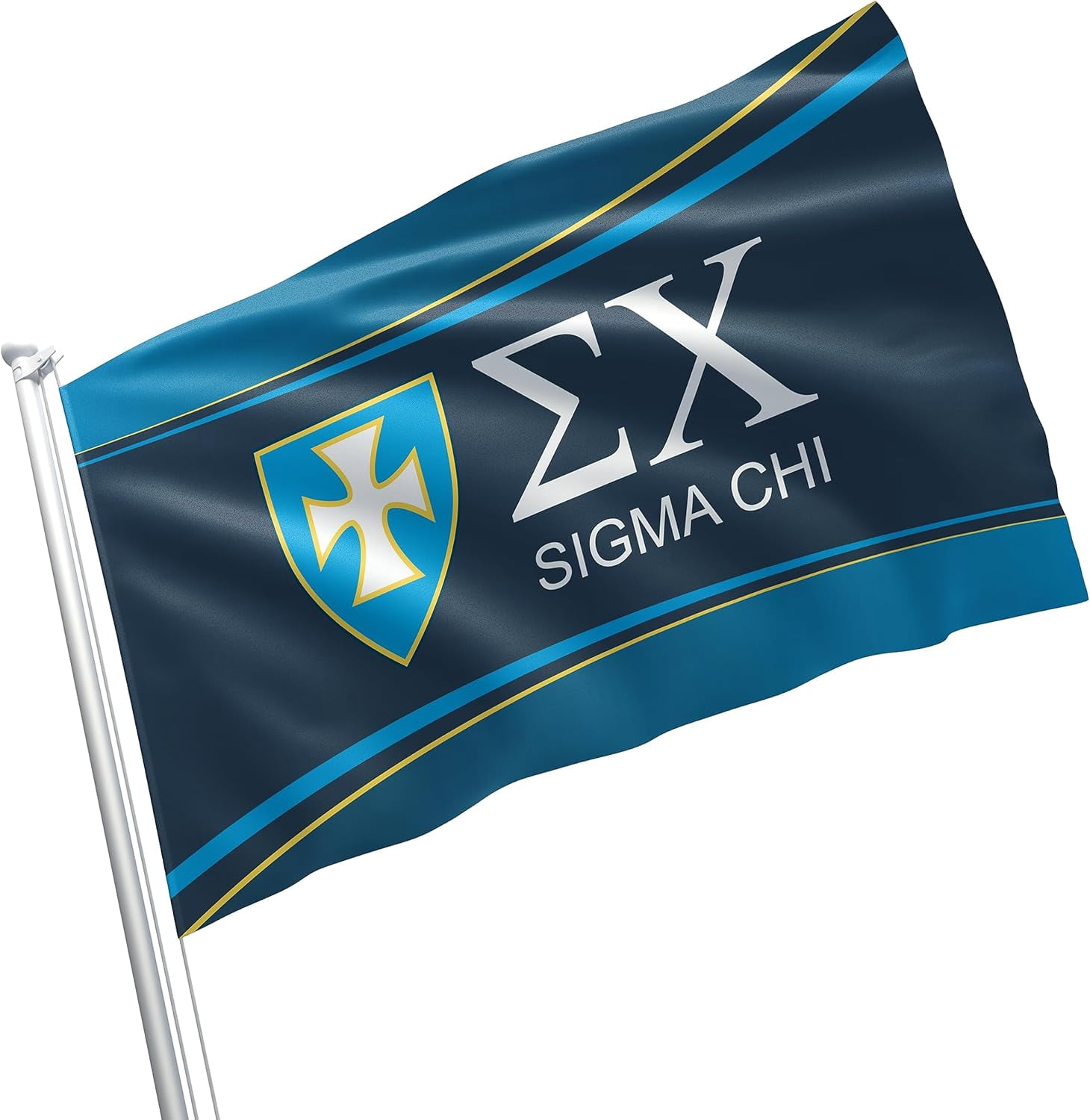 Sigma Chi Fraternity Flag, 3Ply Polyester Heavy Duty Double Sided ...