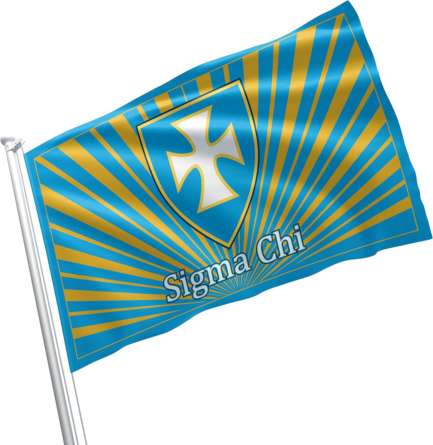 Sigma Chi Fraternity Flag, 3Ply Polyester Heavy Duty Double Sided ...