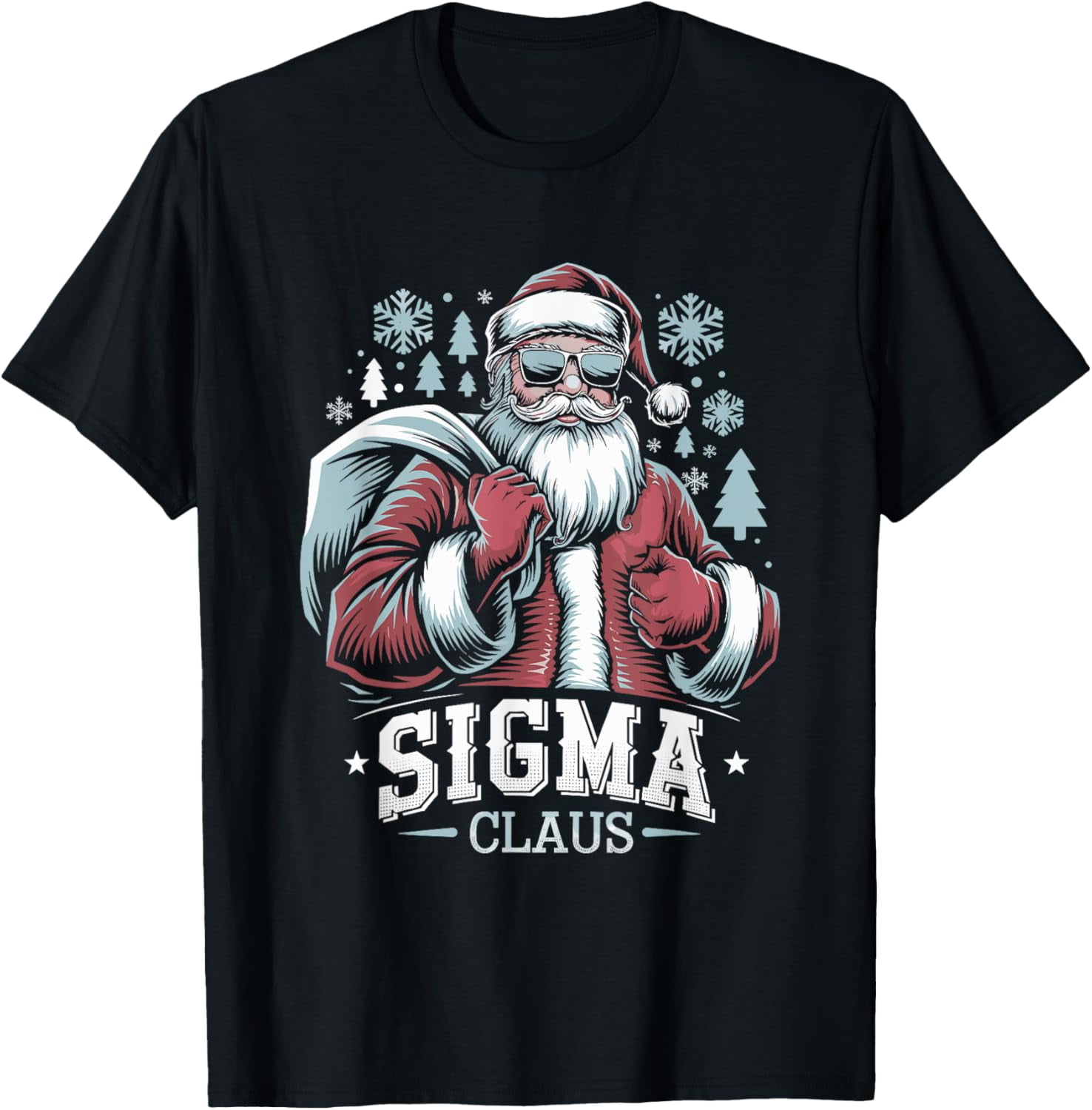 Sigma Claus Cool Santa Funny Christmas Rizz Rizzler Meme T-Shirt - Walmart.com