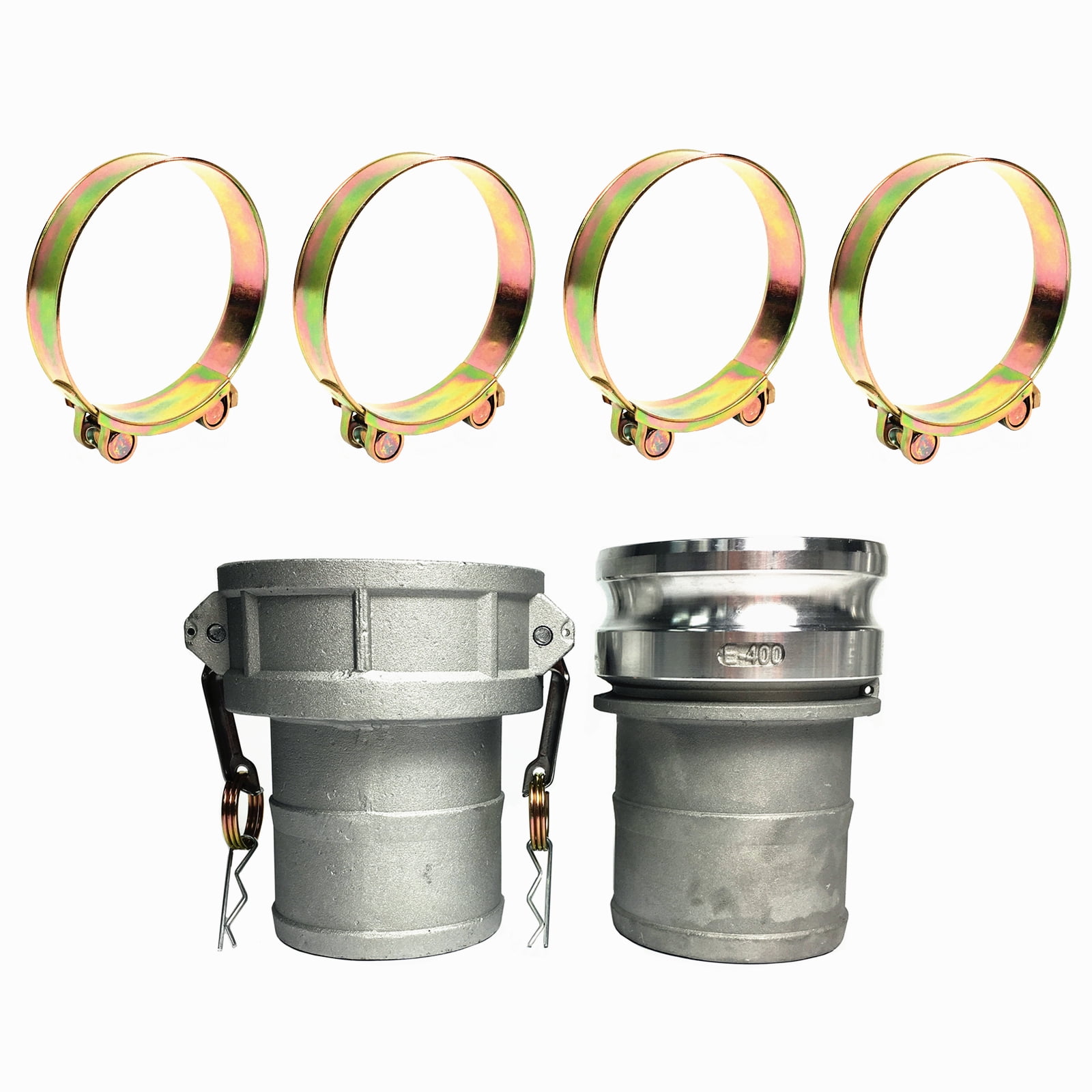 Sigma E400 400C 4" Aluminum Female Male Camlock Hose Barb Coupler ...