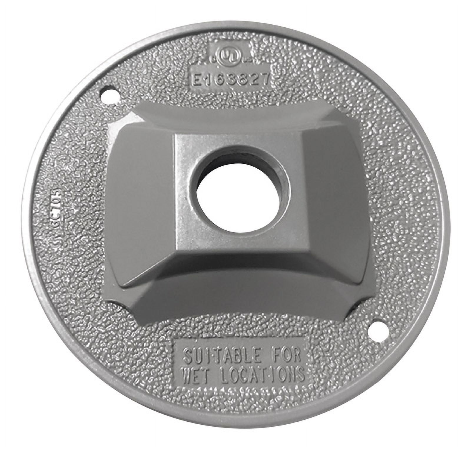 Sigma Electric Round Metal Lampholder Cover For Wet Locations - Walmart.com