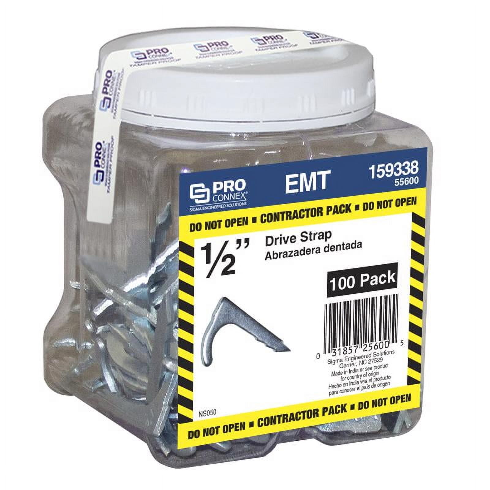 Sigma Electric 55600 Steel EMT Nail Strap 0.5 in. - 100 Piece - Walmart.com