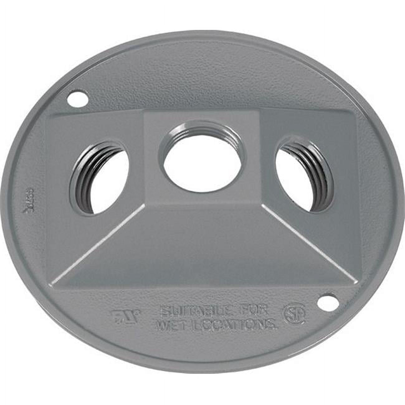 ROUND COVER 3HOLE GRAY (Pack of 1) - Walmart.com