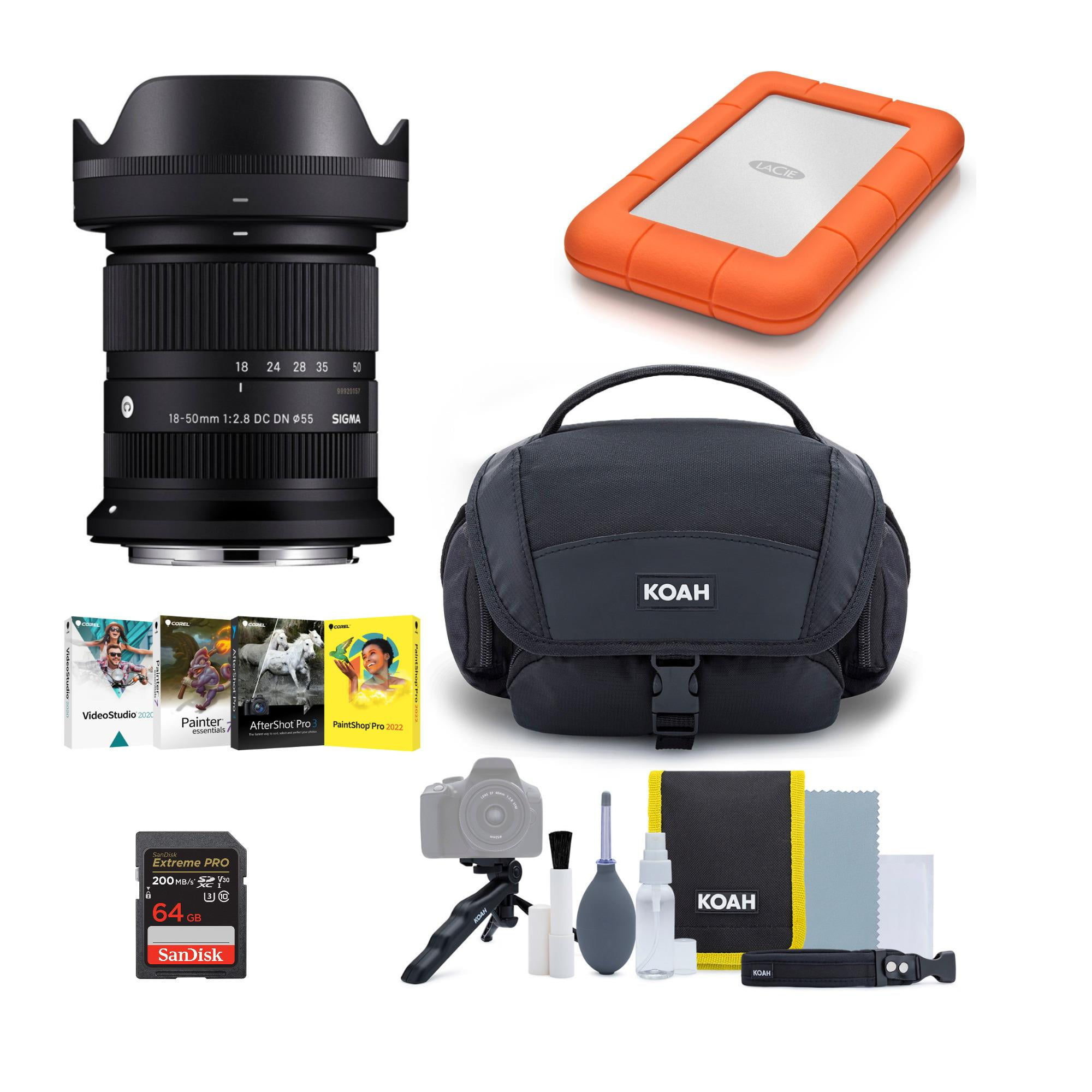Sigma F2.8 DC DN Canon RF Mount Contemporary Lens Bundle with 1TB USB 3 ...