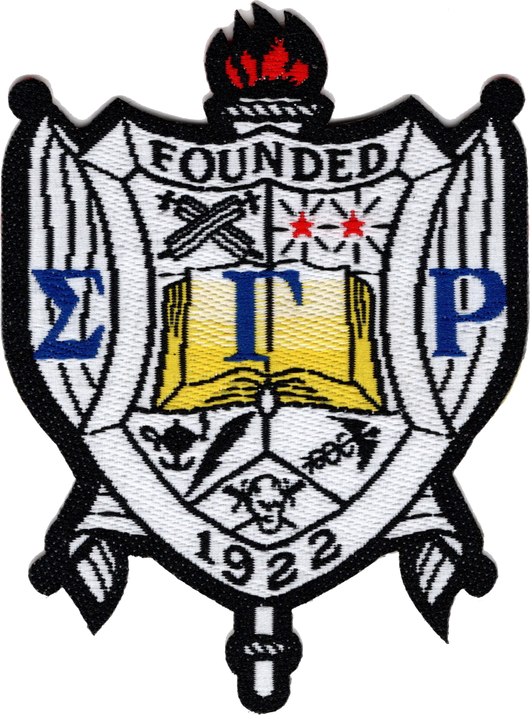 Sigma Gamma Rho Crest Thin Woven Label Iron-On Patch [Pack of 12 ...