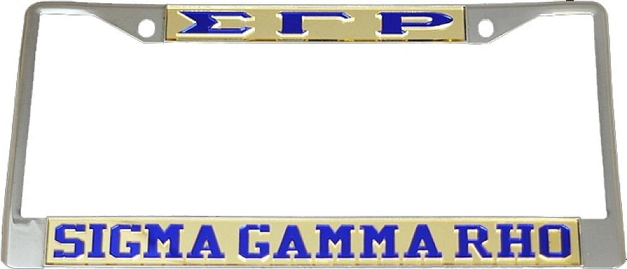 Sigma Gamma Rho Greek Letters License Plate Frame [Silver Standard ...