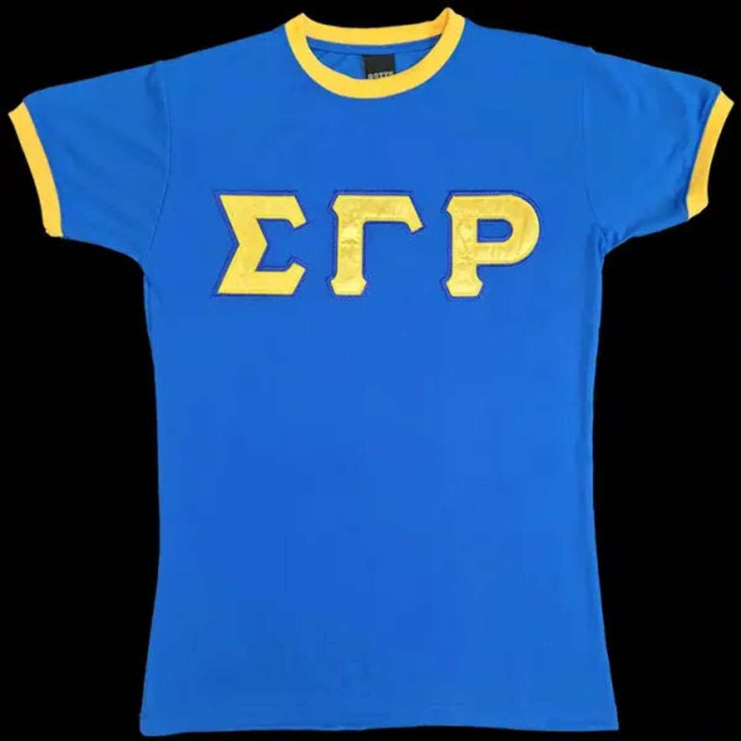 Sigma Gamma Rho Ringer T-Shirt Gold - Walmart.com