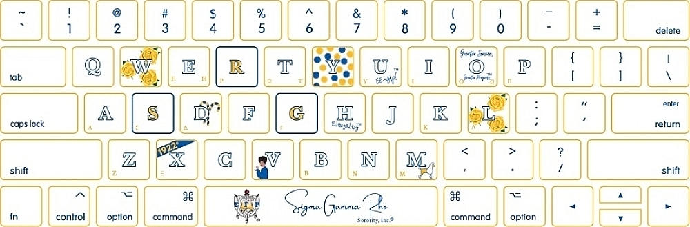 Sigma Gamma Rho Silicone MacBook Keyboard Cover [Clear] - Walmart.com