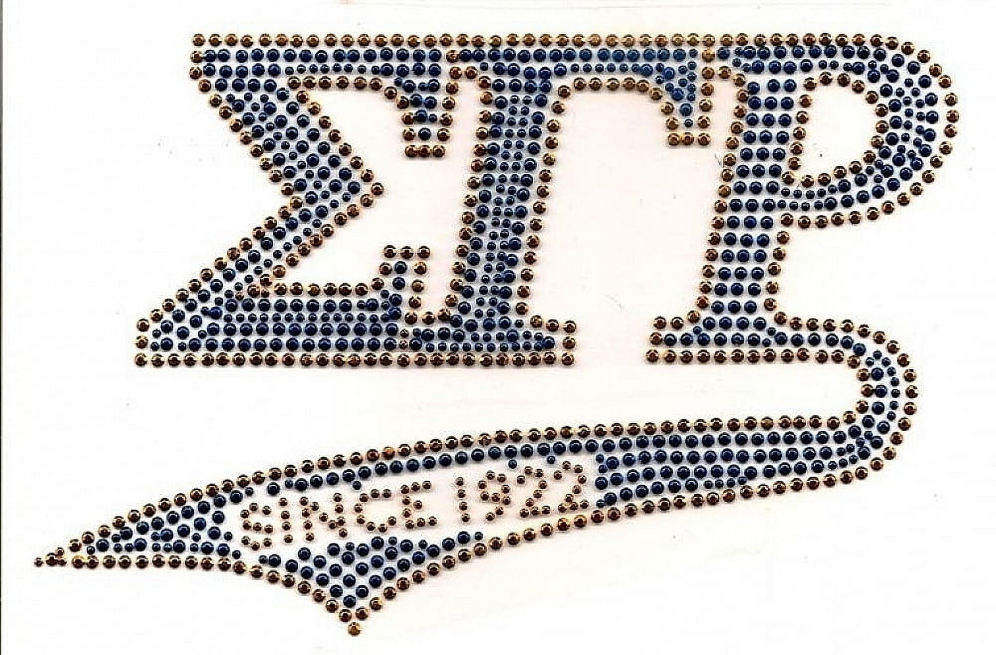 Sigma Gamma Rho Since 1922 Athletic Tail Rhinestud Heat Transfer [Blue ...