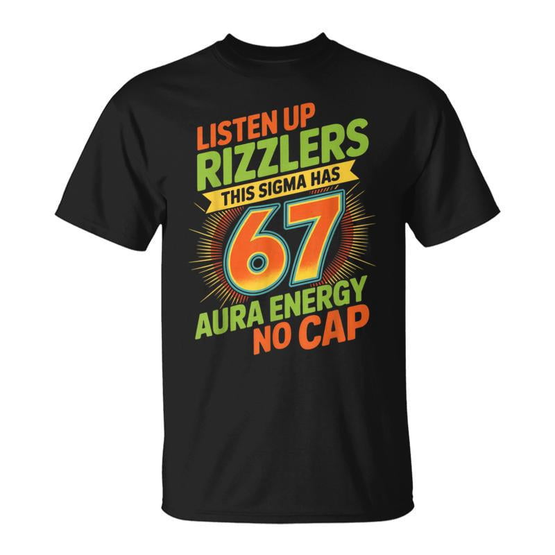 Sigma Has 67 Aura Number 67Th Aura Farming Ice Cream Drip TShirt ...