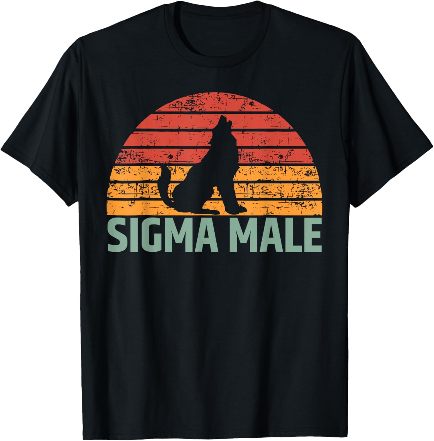 Sigma Male Meme Funny Loner Internet Meme Funny Memes Wolf T-Shirt ...