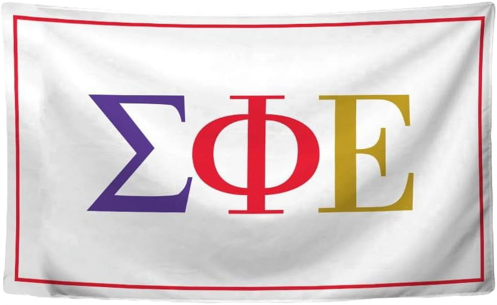 Sigma Phi Epsilon Fraternity Greek Letters Flag, Two-Color Design ...