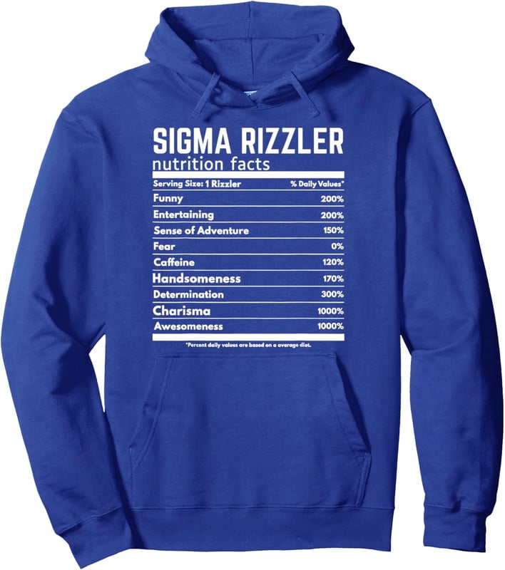 Sigma Rizzler Nutrition Facts Tee - Funny Gen Z Meme Internet Humor ...