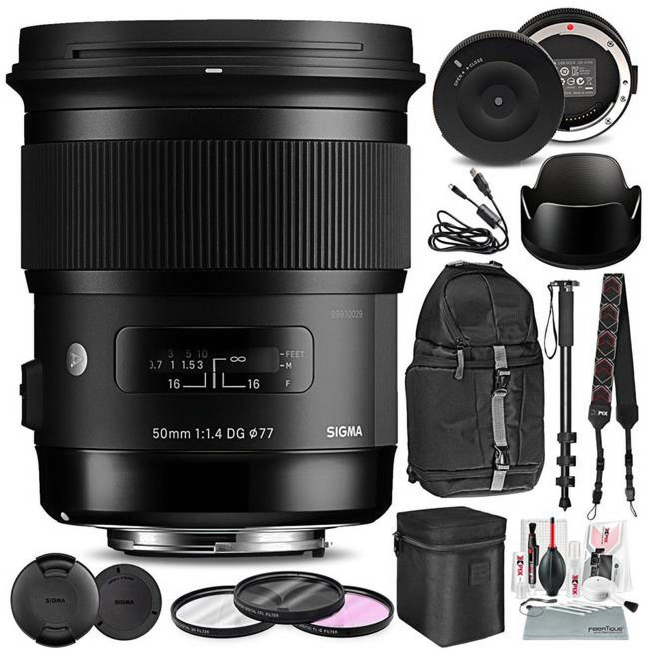 Sigma SIGMA-311306-B-KIT1611-NFBA 50 mm f-1.4 DG Hsm Art Lens with USB ...