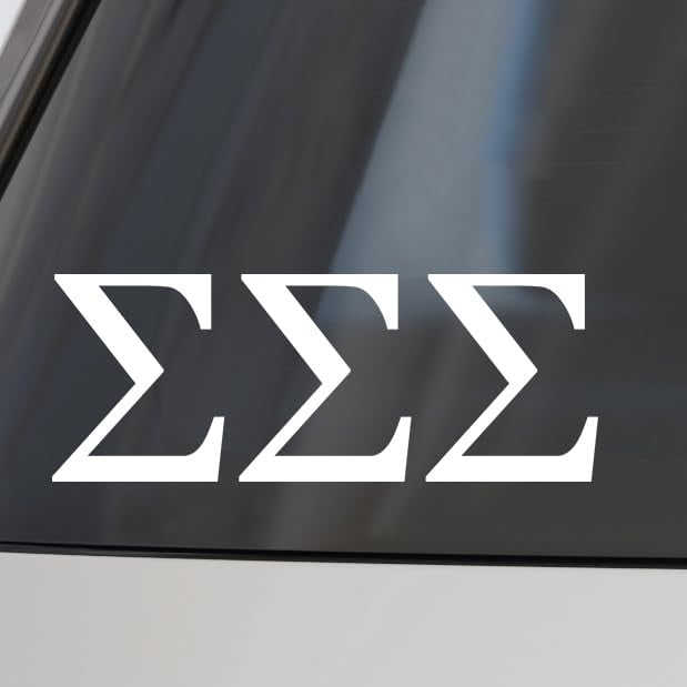 Sigma Sigma Sigma Car Decal Sticker- Greek Letters Design, Officially ...