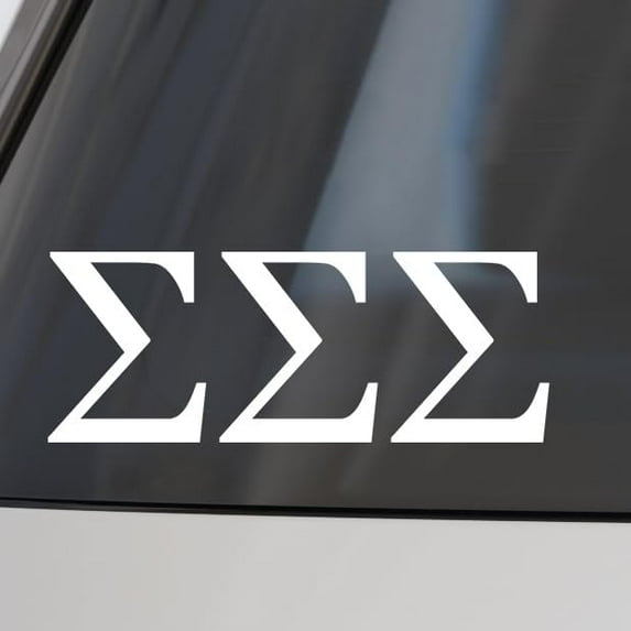 Sigma Sigma Sigma Car Decal Sticker- Greek Letters Design, Officially ...