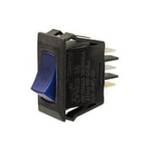 Sigma Switches Black Rocker Switch with Blue LED Light 16A 125VAC for ...