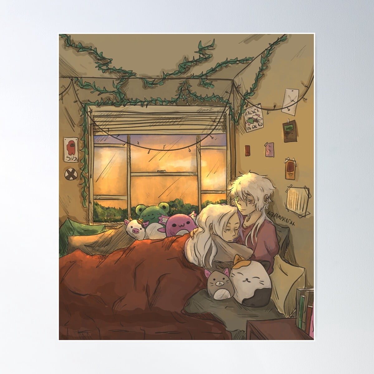 Sigma and Nikolai Bedroom BSD Poster, 8x12 UNFRAMED - Walmart.com