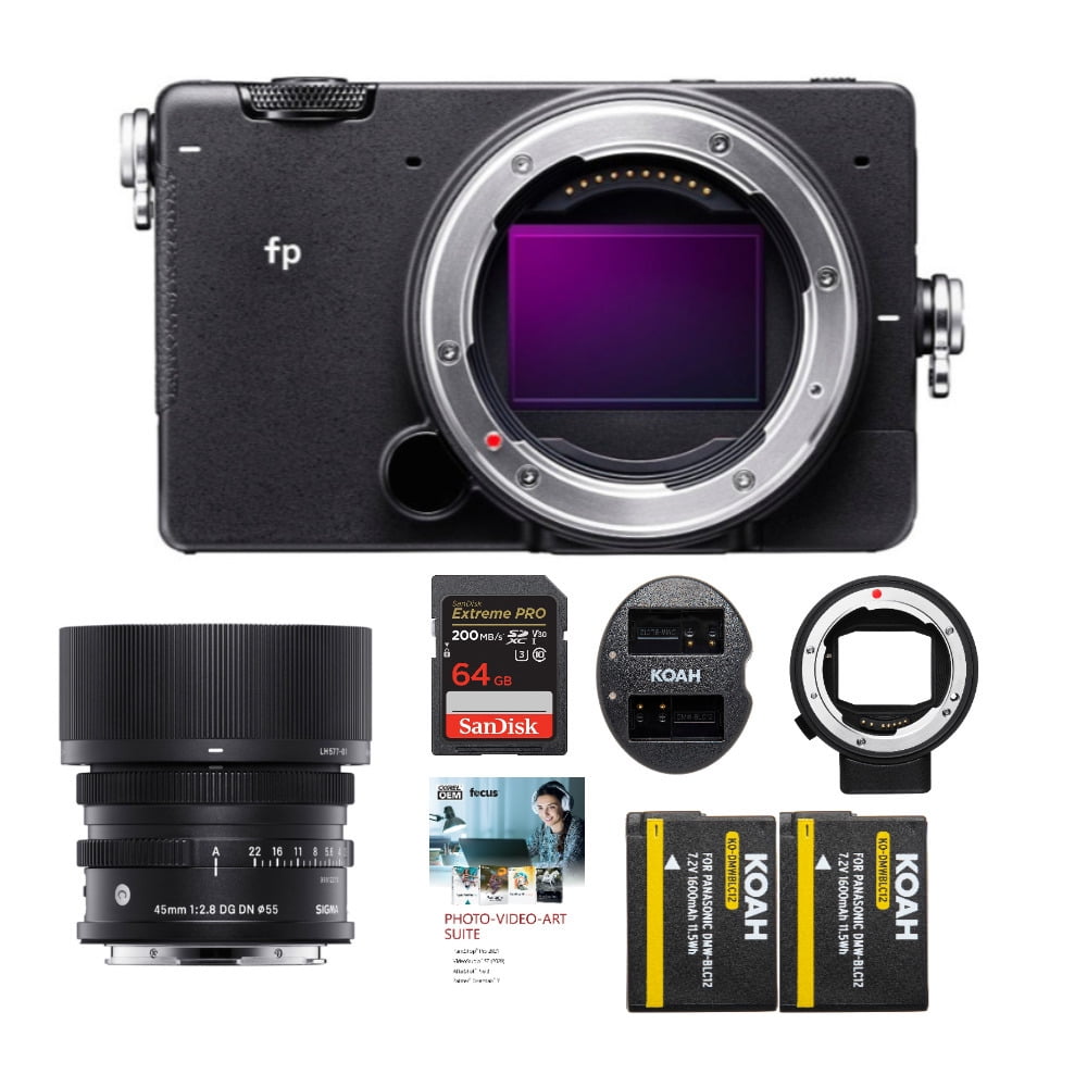 Sigma fp Full-Frame Mirrorless Camera with 45mm Lens & MC-21 Adapter Bundle - Walmart.com