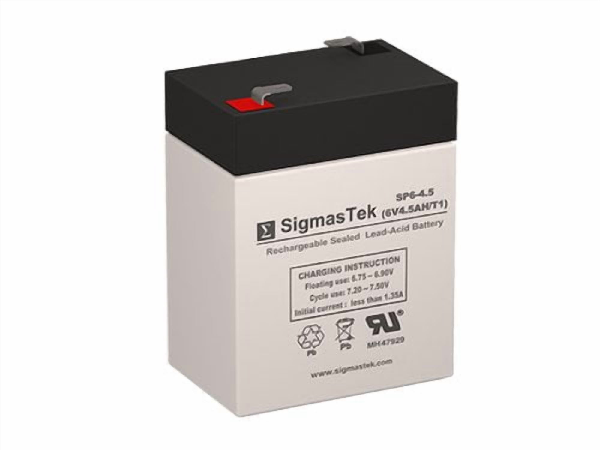 SigmasTek SP6-4.5 Replacement Battery - 6 Volt 4.5 AH F1 Terminal - Walmart.com
