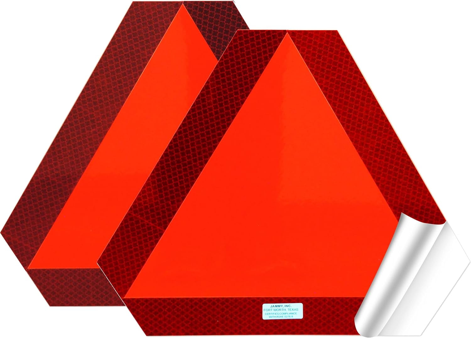 Sign (2), Slow Moving Vehicle Triangle Emblem with Adhesive Back, 1000 ...