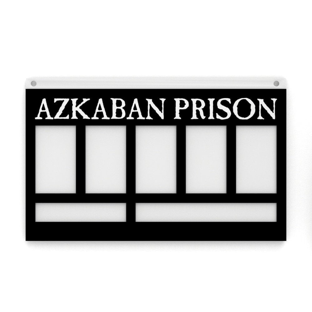 Clever Contraption Sign | Azkaban Prison Identification Plaque | Black ...