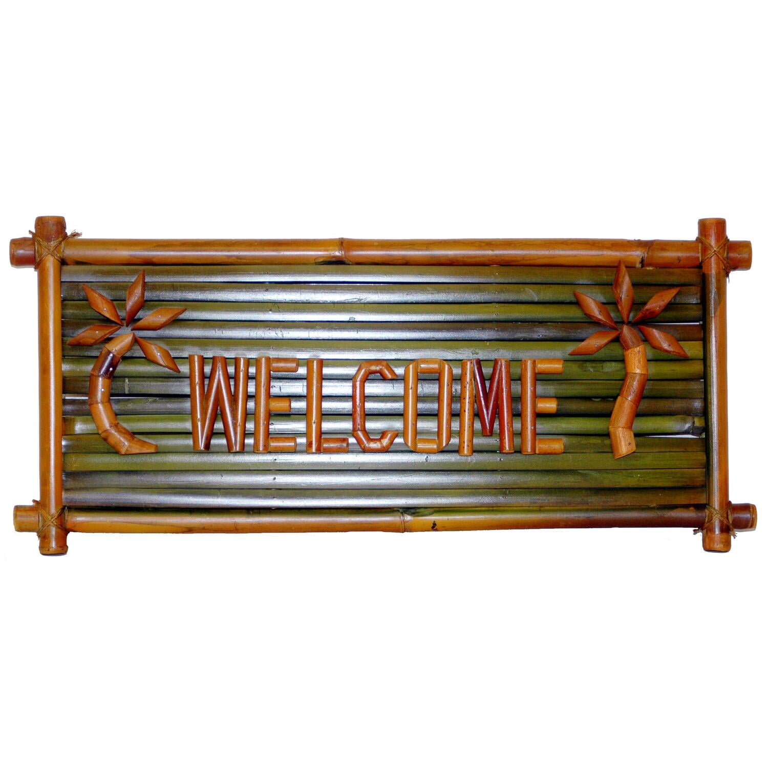 Sign Bamboo-Design:Welcome Sign,Size:Small - Walmart.com