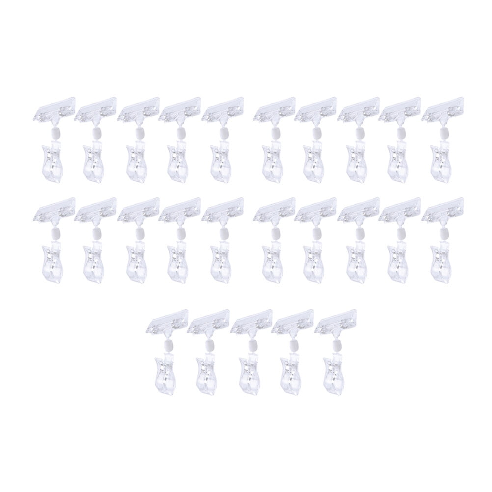Sign Clip Holder Price Clips Tags Rack Clamp Display Stand Clear Tag ...