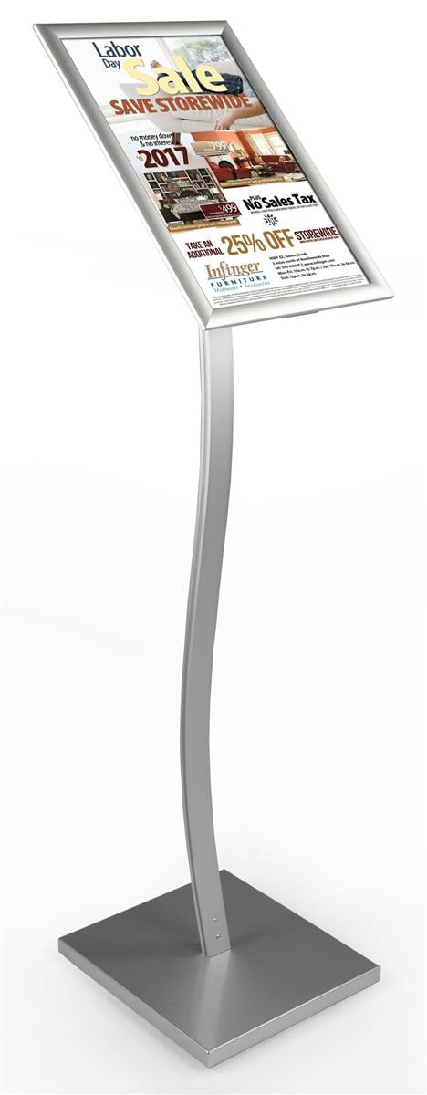 Sign Display Stand for 11x17 Graphics, Poster Stand with Front-loading ...