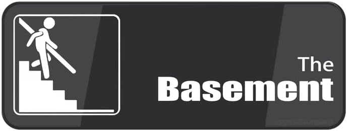 Sign For Door, Acrylic Plastic The Basement Sign 9 X 3 Inch With ...
