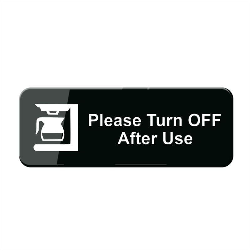 Sign For Door, Acrylic Plastic Coffee Machine Please Turn Off After Use ...