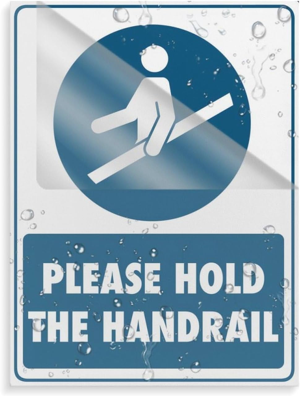 Sign For Door Acrylic Plastic Please Hold The Handrail Sign, 8 X 6 ...