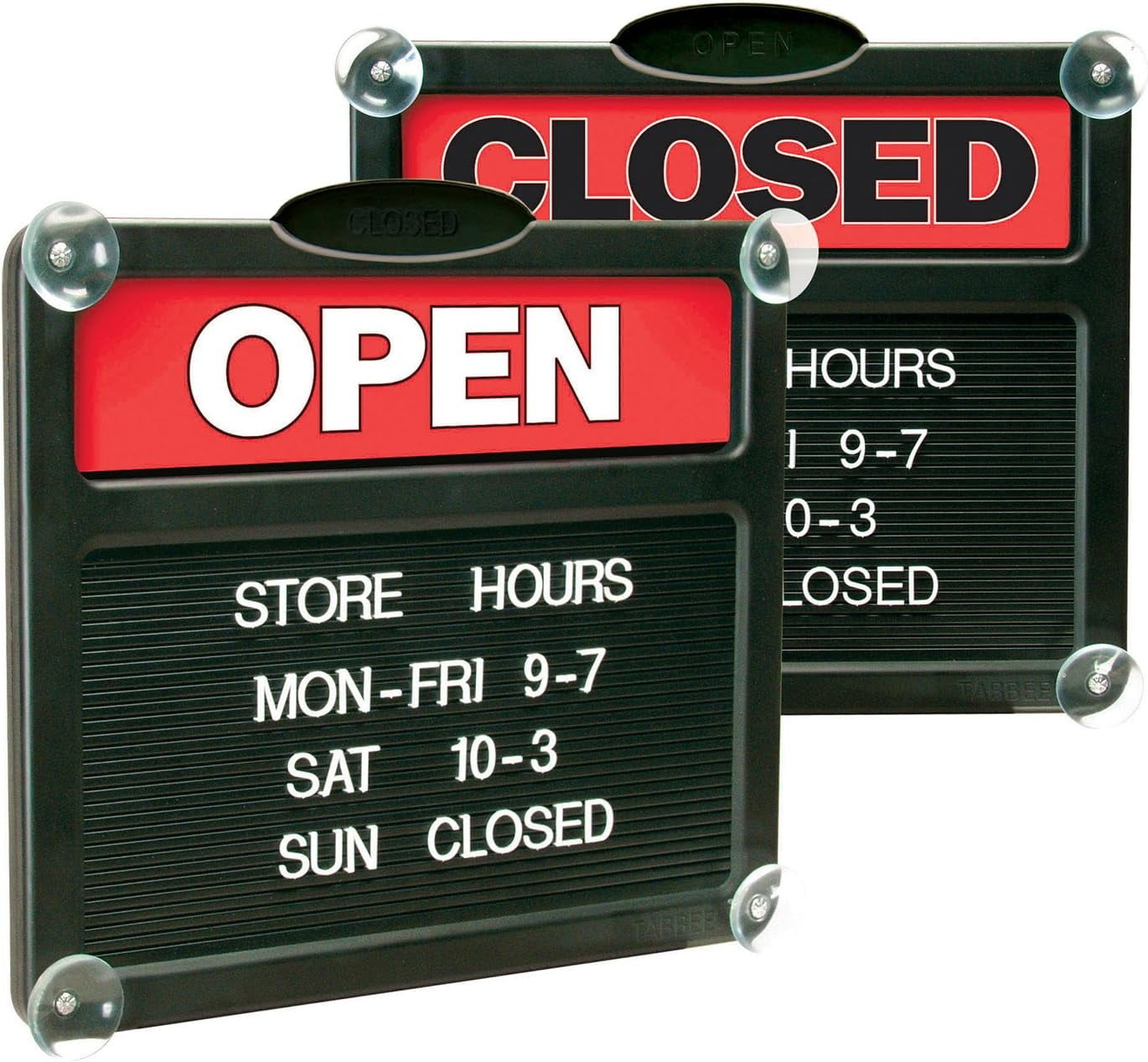 Sign Double-Sided Open/Closed Sign W/Plastic Push Characters, 14.38 X ...