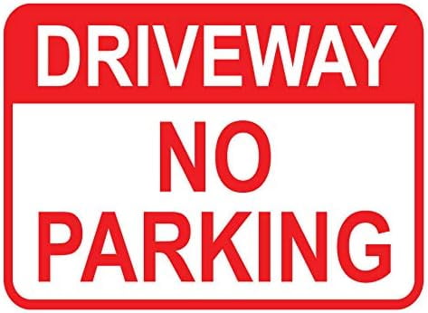 Sign Driveway No Paking Aluminium Composite Safety Signs Warning Sign ...