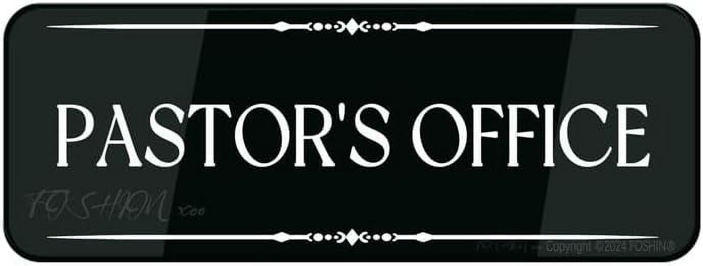 Sign For Door Acrylic Plastic Fancy Pastor'S Office Sign Sign 3"" X 10 ...