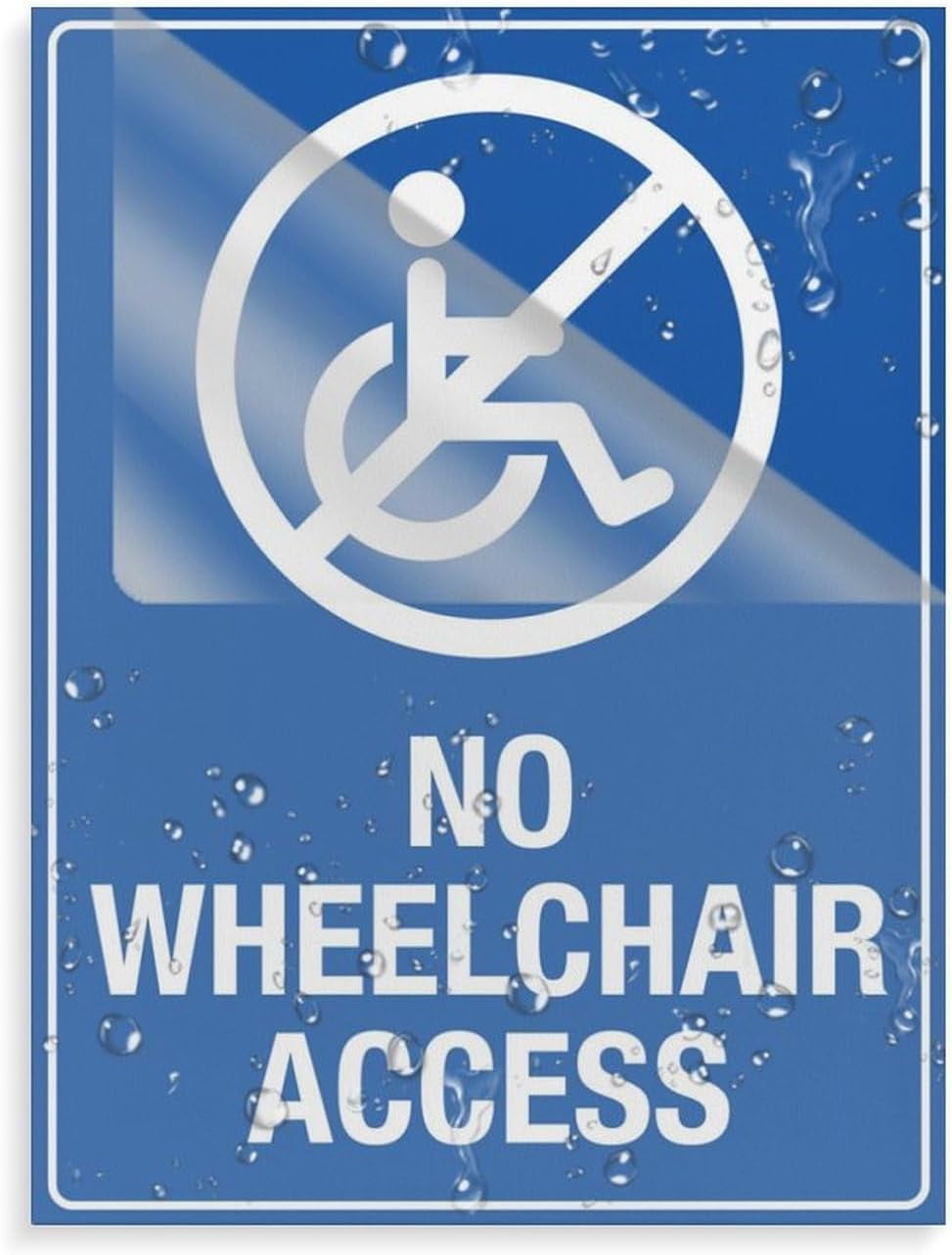 Sign For Door Acrylic Plastic No Wheelchair Access Sign, 8 X 6 Inches ...