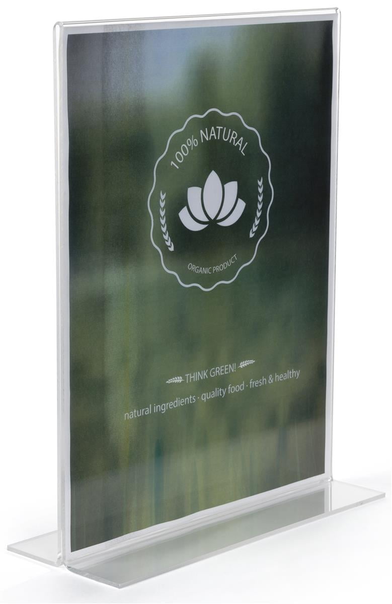 Sign Frame 8-1/2"w x 11"h x 3"d Clear Acrylic Dual Sided Photo Holder ...