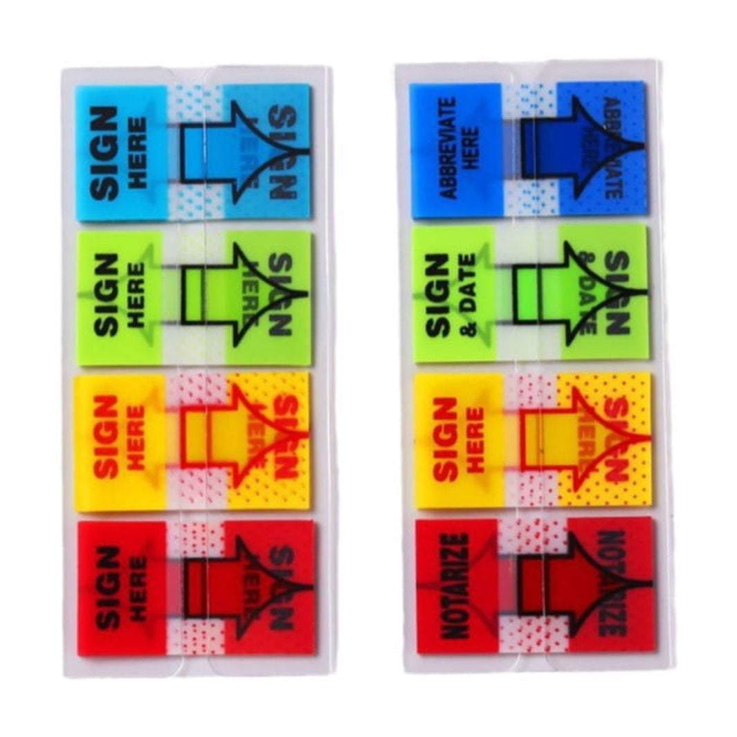 Sign Here Stickers, 800PCS/4 Dispensers Arrow Message Flag Tabs for ...