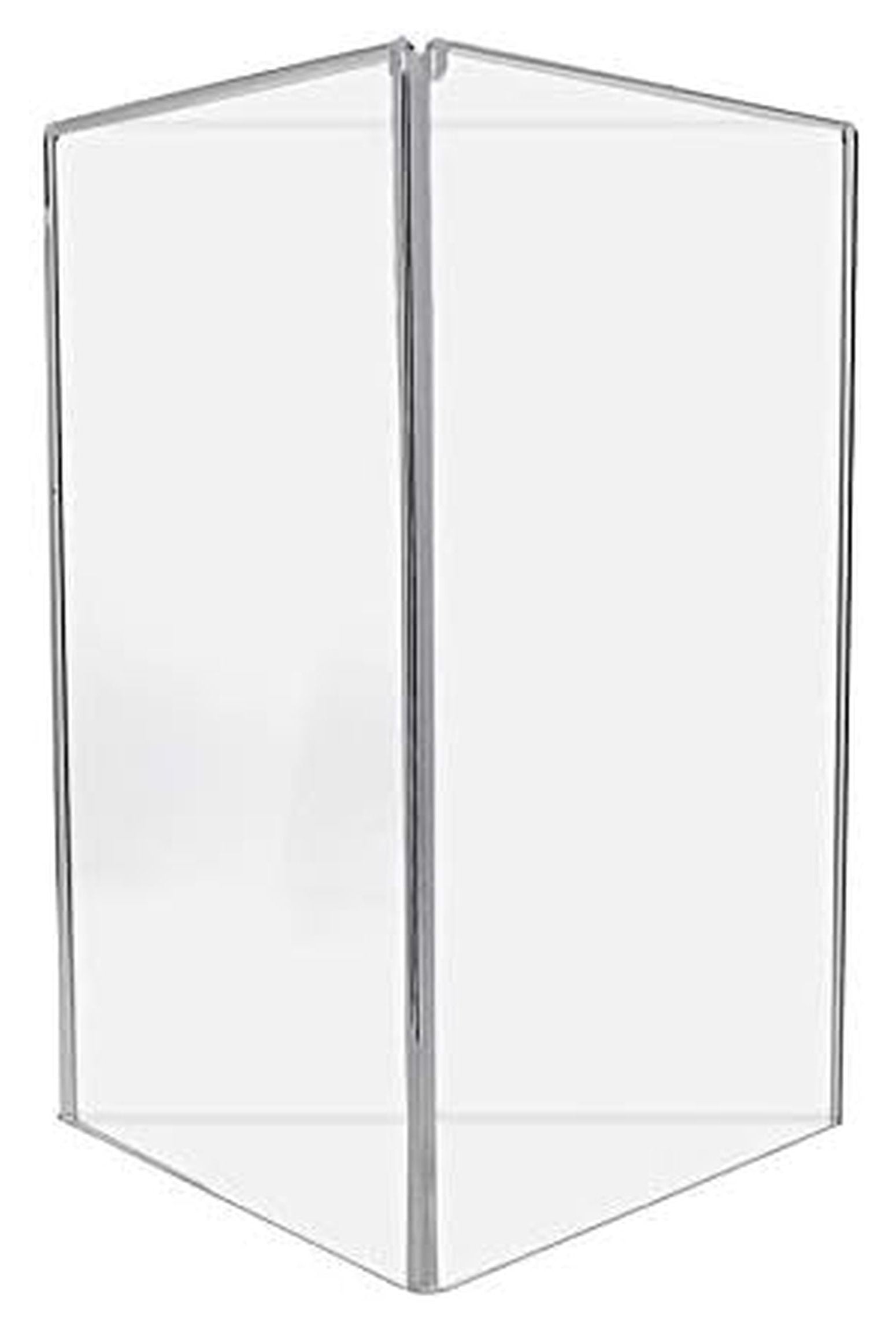 Sign Holder 3 Panel Triangle Shape Table Tent Each Side Holds 8.5" x 11 ...