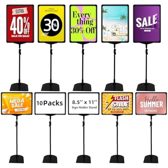 Sign Holder Stand 8.5 x 11,Sign Stand for Display,Adjustable Sign ...