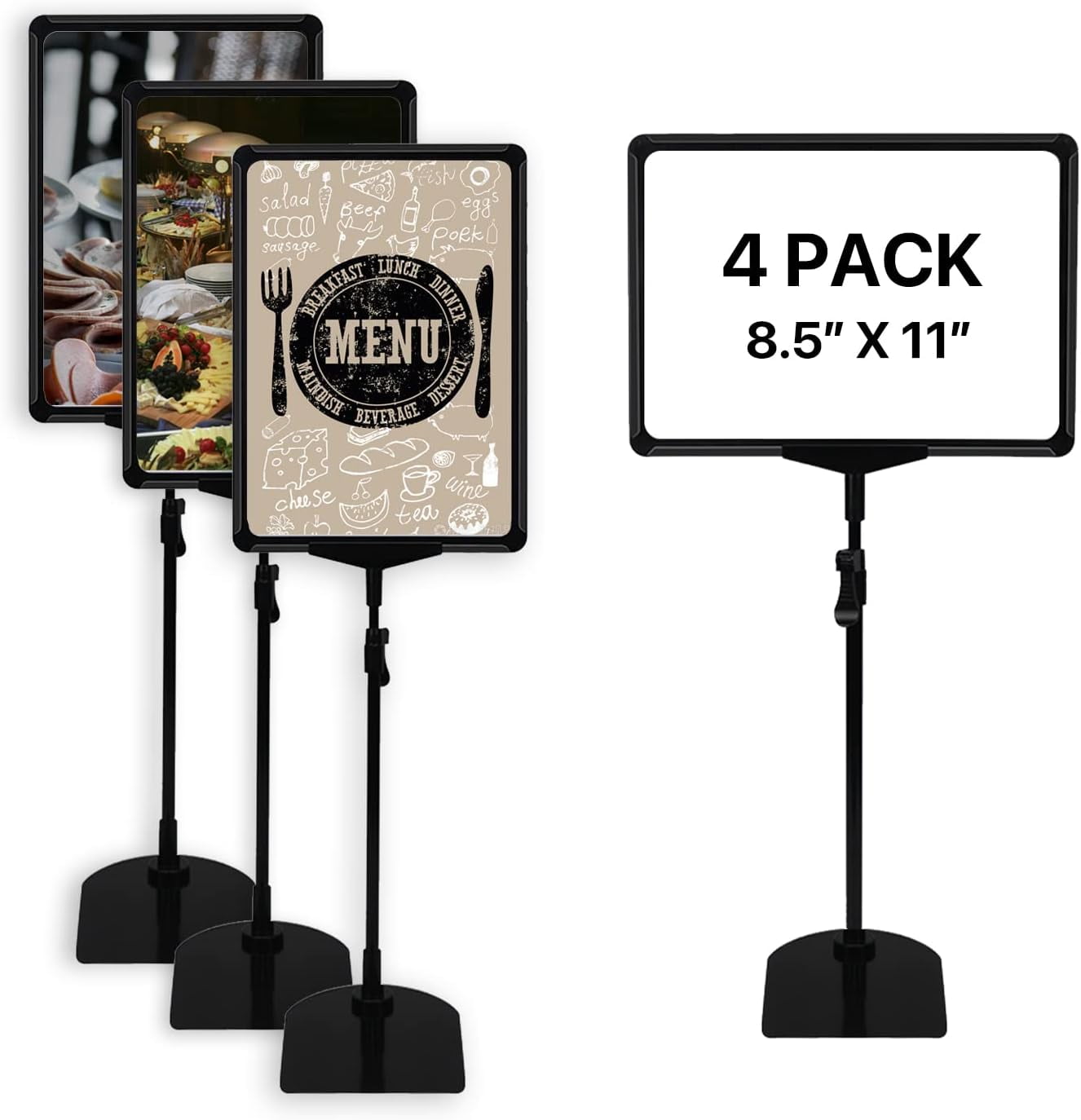 Sign Holder Stand 8.5x11 Inch for Floor Table, Adjustable Tabletop Sign ...