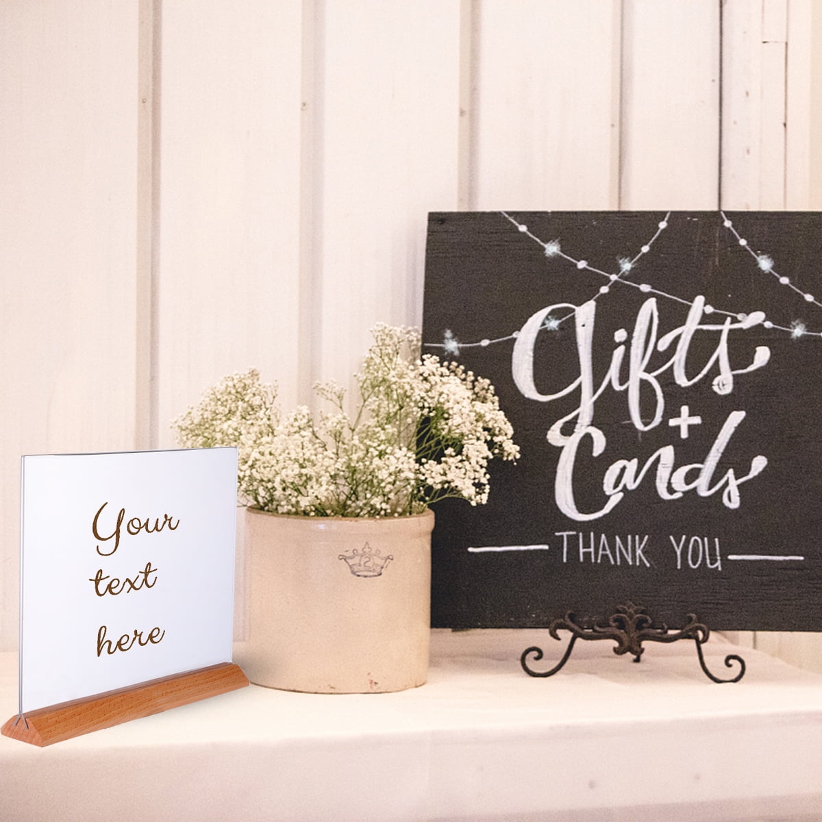Sign Holders Desktop Photo Paper Name Holder Display Stand Acrylic ...