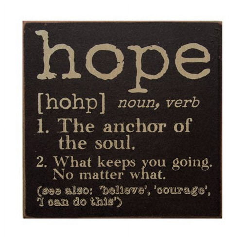 Sign - Hope Definition Wood Box Sign - Primitive Country Rustic ...